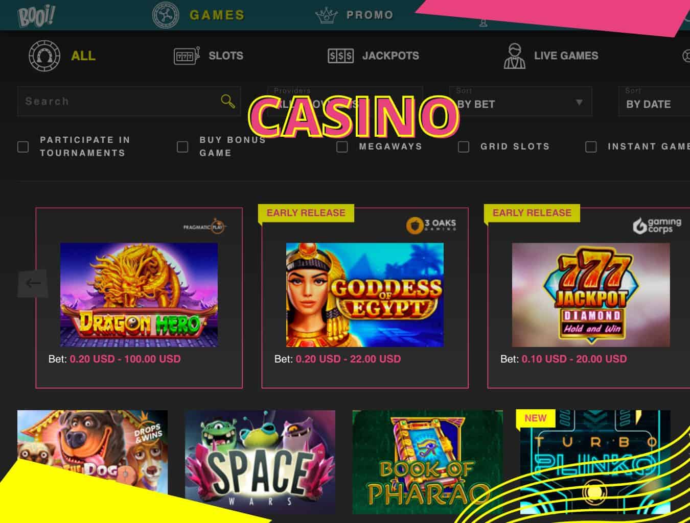 Booi Casino India's Best - 250% + 125FS Welcome Bonus